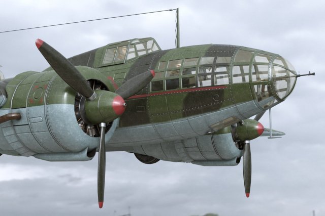 Ilyushin IL-4 3D Model in Bomber 3DExport