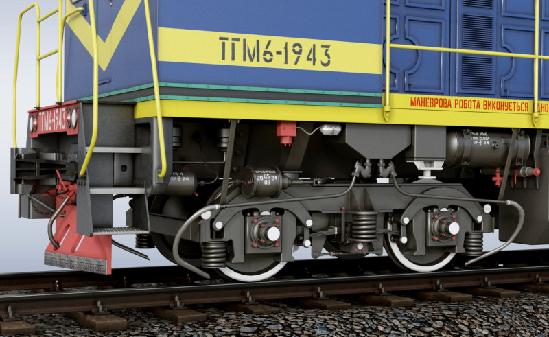 Shunting locomotive TGM-6 3D Model in Train 3DExport