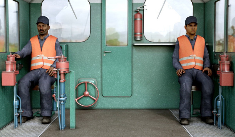 Shunting locomotive TGM-6 3D Model in Train 3DExport