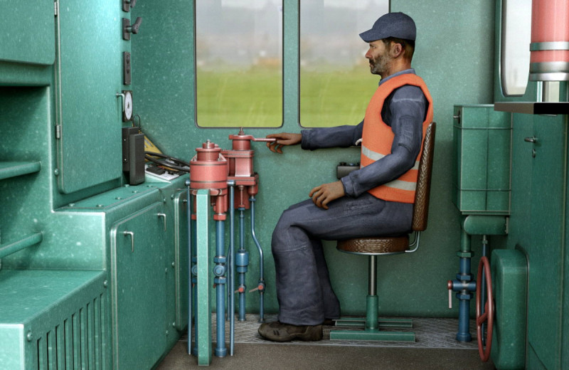 Shunting locomotive TGM-6 3D Model in Train 3DExport