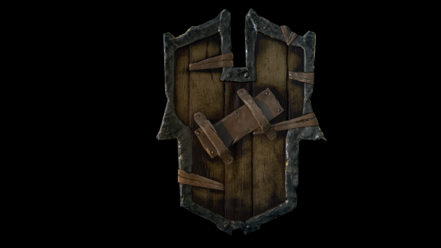 Medival Shield 3D Model in Shield 3DExport