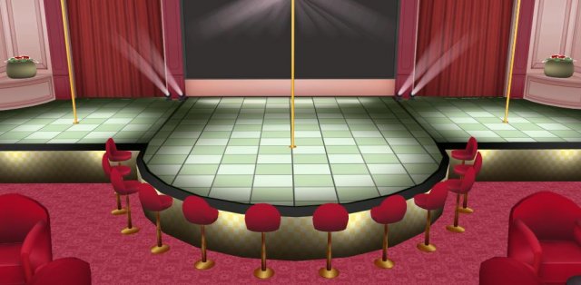 CM3D2 - Pole dance stage 3D Model in Bar 3DExport
