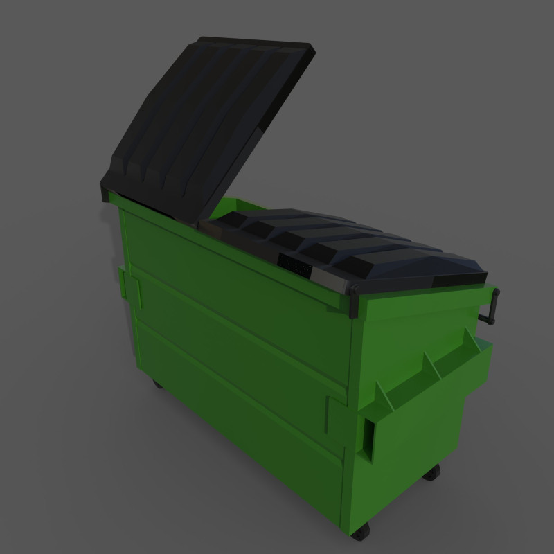 Dumpster 3D Model in Environment 3DExport