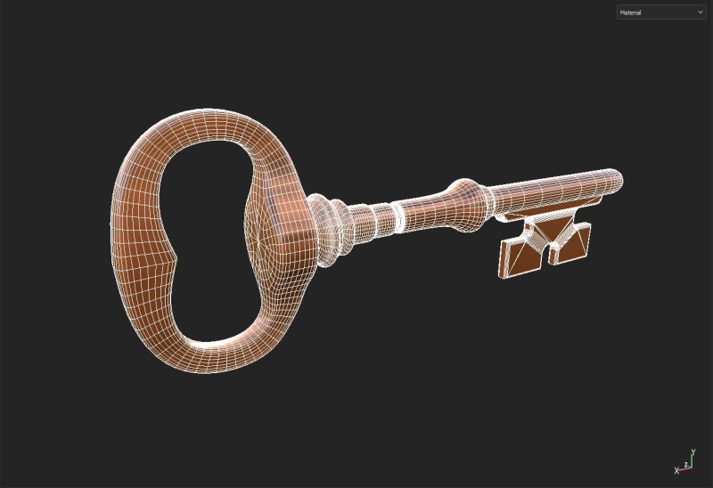 Key 3D Model in Tools 3DExport