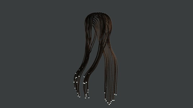 Realistic Braid Hair Rasta Low-poly 3D Model in Woman 3DExport
