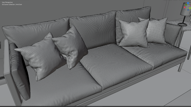 Complete Living Room 3D Model in Living Room 3DExport