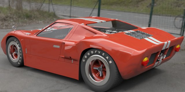 GT 40 3D Model in Racing 3DExport