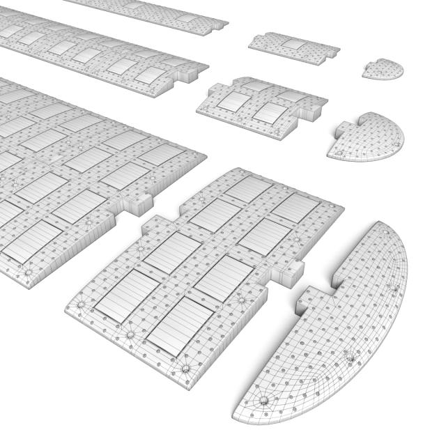 Speed Bump Pack 3D Model in Cityscapes 3DExport