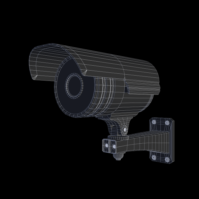 security camera 3D Model in Video 3DExport