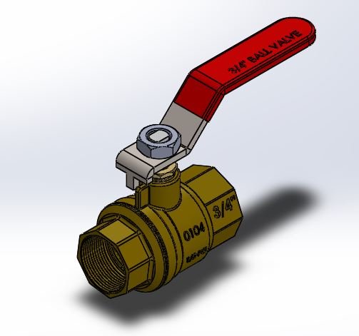 ball valve 3-4 Modelo 3D in Otros 3DExport