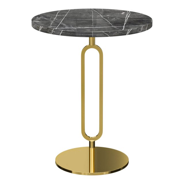 Minimalist Round Corner Table Slate Pedestal Sofa Side Table Modèle 3D in Table 3DExport