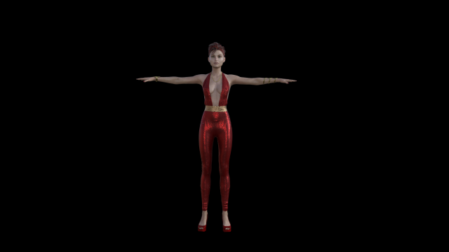 realistic female model rigged 3D Model in Woman 3DExport