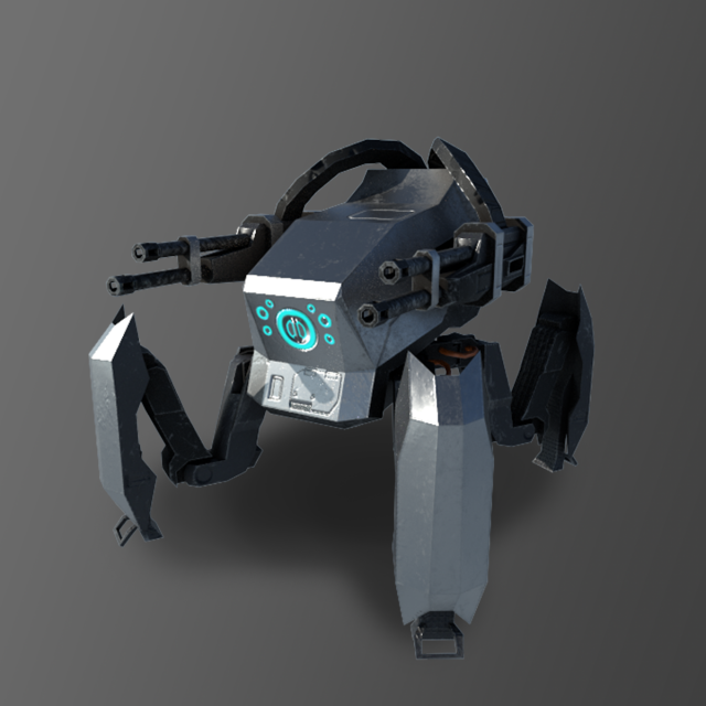 Sci-fi spider robot Game Ready Low-poly 3D rigged model 9 in 1 Free 3D ...