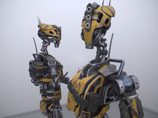 Scout robot gameready model Unity Unreal Engine 3D Model in Robot 3DExport