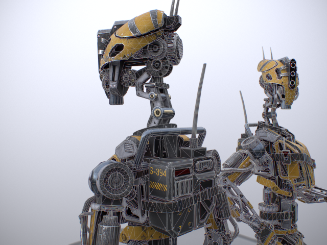 Scout robot gameready model Unity Unreal Engine 3D Model in Robot 3DExport