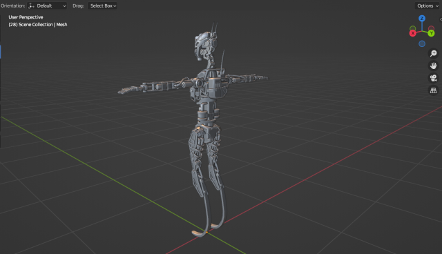 Scout robot gameready model Unity Unreal Engine 3D Model in Robot 3DExport
