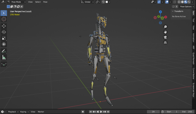Scout robot gameready model Unity Unreal Engine 3D Model in Robot 3DExport
