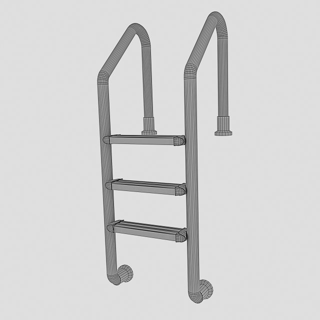 Swimming pool ladder 3D Model in Environment 3DExport