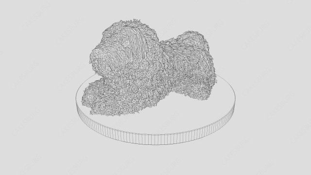 Cockapoo Dog Cake 3D Model in Sweets 3DExport