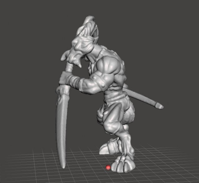 WOLF WARRIOR WULFEN SAMURAI MINIATURE MODEL FANTASY GAMES DND RPG Modelo de impresión 3D in ...