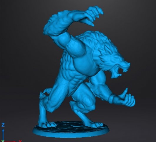 WEREWOLF ALPHA MINIATURE MODEL FOR FANTASY GAMES DnD AND RPG 3D Print ...