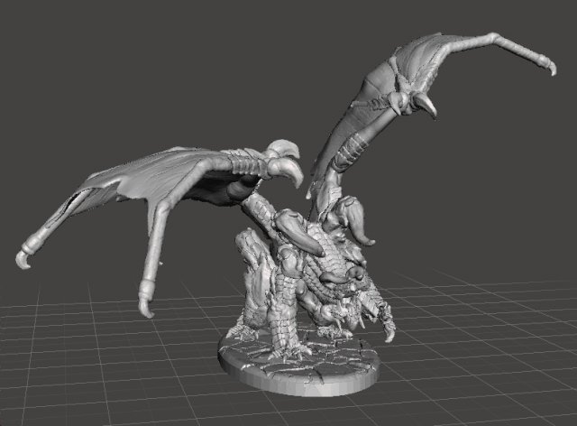 DRAGON DIABLOS STYLE FANART MINIATURE MODEL FOR FANTASY GAMES DND RPG 3D Print Model in Monsters ...