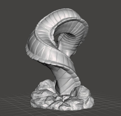 PURPLE WORM MINIATURE MODEL FOR FANTASY GAMES DnD AND RPG 3D Print ...