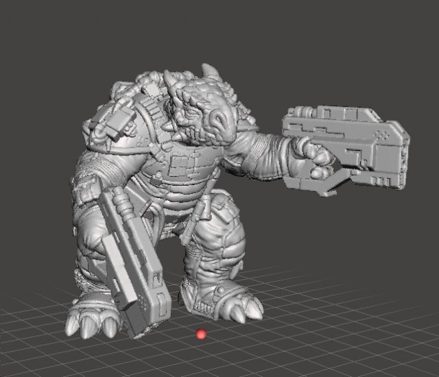 SAURIAN ANKYLON GRUNT MINIATURE MODEL FOR SCIFI GAMES RPG 3D Print ...