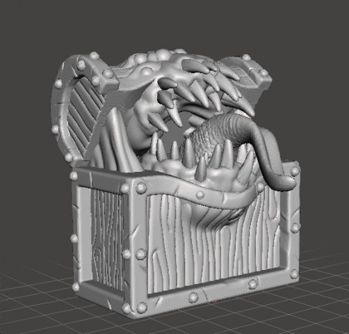 MIMIC CHEST MINIATURE MODEL FOR FANTASY GAMES DND RPG 3D Print Model in ...