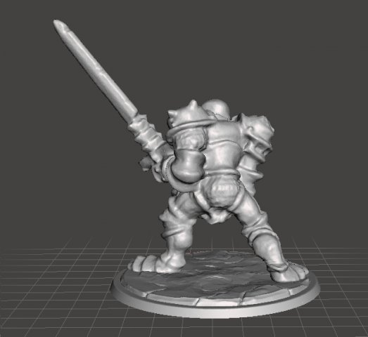 EVIL KNIGHT TWO HANDED SWORD MINIATURE MODEL FOR FANTASY GAMES DND RPG ...