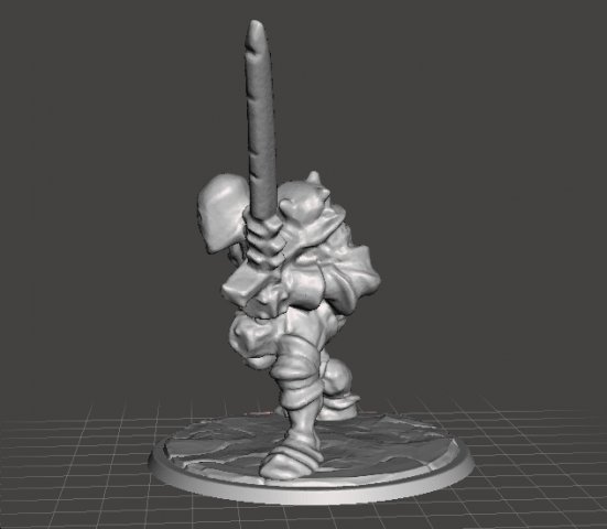 EVIL KNIGHT TWO HANDED SWORD MINIATURE MODEL FOR FANTASY GAMES DND RPG ...