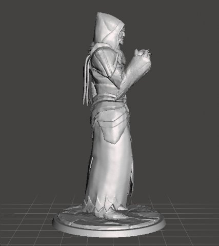 MOON TEMPLE MALE MAGE PRIEST MINIATURE MODEL FOR FANTASY GAMES DND RPG 3D Print Model in Board ...