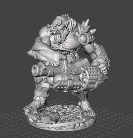 SPACE GORILLA HEAVY WEAPONS MINIATURE MODEL FOR GAMES RPG DND 3D Print ...