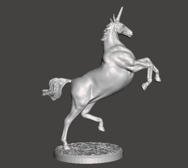 REARING UNICORN MINIATURE MODEL FOR FANTASY GAMES DND RPG 3D Print Model in Figurines 3DExport