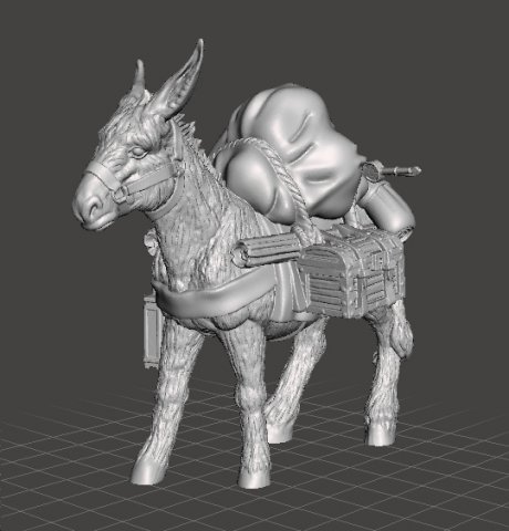 PACK DONKEY FOR ADVENTURERS FIGURE MODEL ANIMAL CREATURE WILDLIFE DND ...