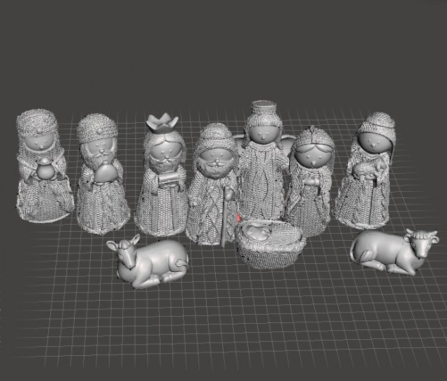 NATIVITY FULL SET 11 FIGURES MODEL CHRISTMAS ORNAMENT FAMILY 3D Print ...