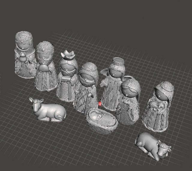 NATIVITY FULL SET 11 FIGURES MODEL CHRISTMAS ORNAMENT FAMILY 3D Print ...