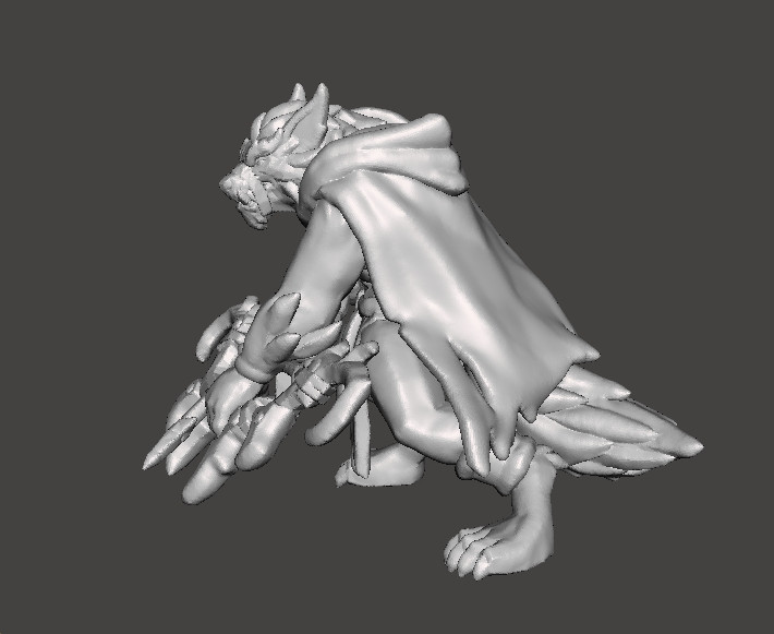 WOLF WARRIOR WOLFEN RANGER MINIATURE MODEL FANTASY GAMES DND RPG 3D Print Model in Monsters ...