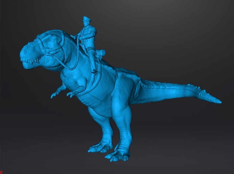 WOLFENSTEIN HITLER ON T-REX MINIATURE MODEL FIGURE SCIFI FANTASY GAMES ...