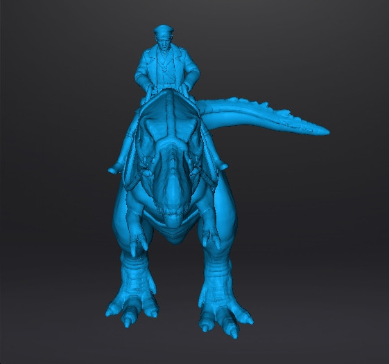 WOLFENSTEIN HITLER ON T-REX MINIATURE MODEL FIGURE SCIFI FANTASY GAMES ...