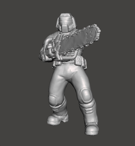 SLAYER CLASSIC WITH CHAINSAW MINIATURE MODEL FIGURE FOR SCIFI GAMES RPG ...