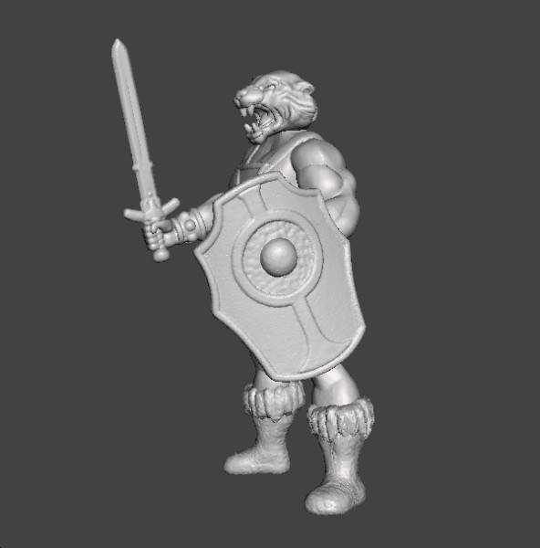 GALAXY WARRIORS TIGER MAN MINIATURE MODEL FIGURE FOR FANTASY GAMES RPG ...