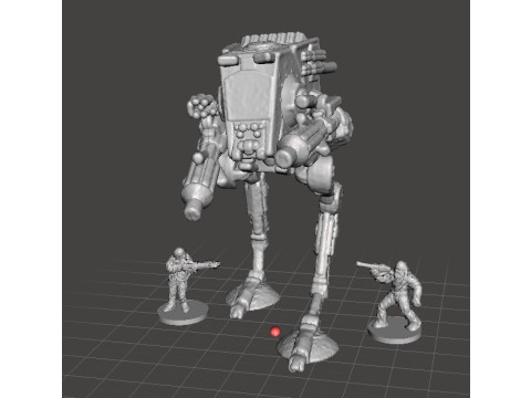 MODÈLE MINIATURE AT-ST WOOKIE HUNTER À L'ÉCHELLE 6MM POUR JEUX SCIFI ...