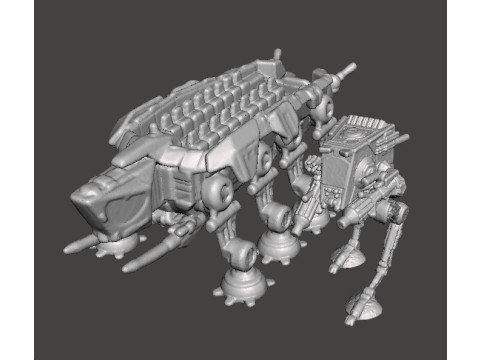 MODÈLE MINIATURE AT-ST WOOKIE HUNTER À L'ÉCHELLE 6MM POUR JEUX SCIFI ...