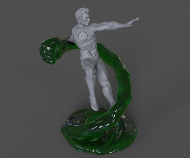 Green Lantern Statues Ready to Print 3D Print Model in Man 3DExport