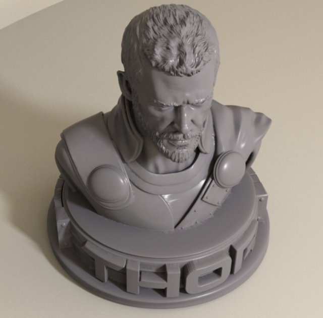 Thor bust Ready to Print STL 3D Print Model in Figurines 3DExport