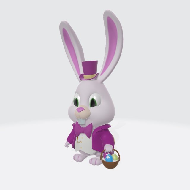 Bunny Character Ready to Print 3D Print Model in Sculpture 3DExport
