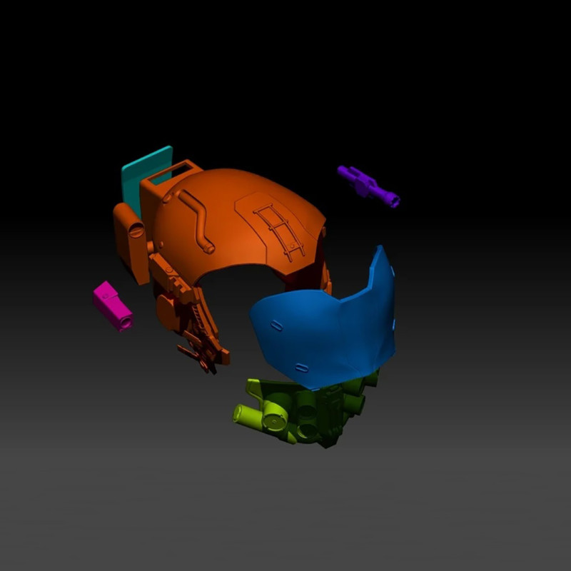 Cyberpunk 2077 Warrior Helmet STL 3D Print Files 3D Print Model in ...