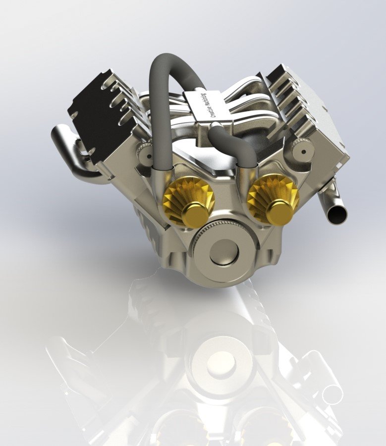 V6 engine 3D Models in Machines 3DExport