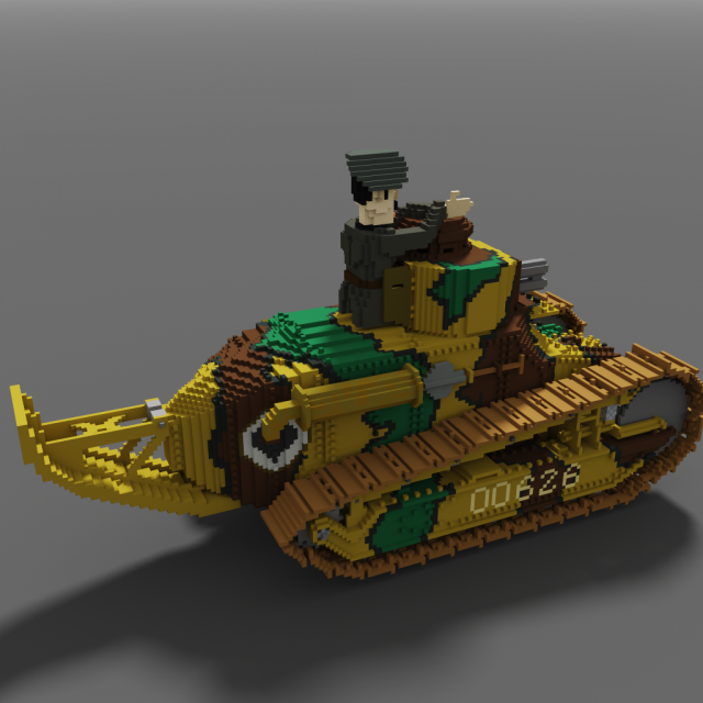 renault ft-17 tank 3D Model in Tank 3DExport